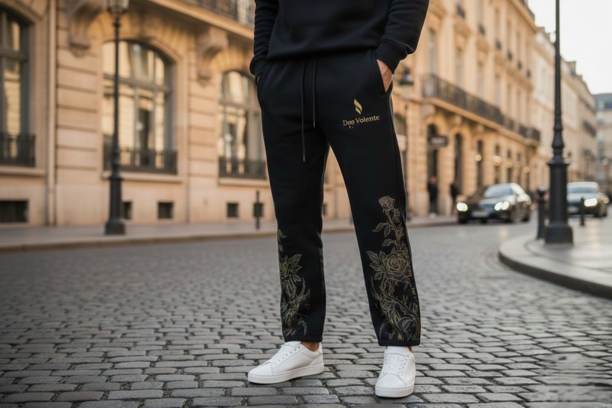 Rose Pattern Sweatpants – Deo Volente